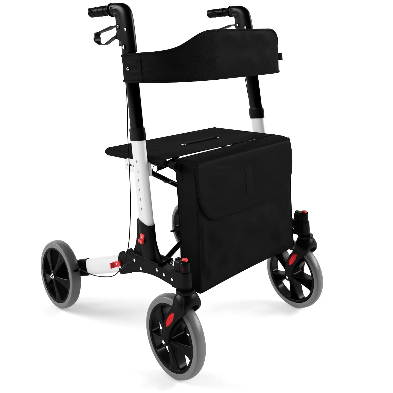 CZARNY BALKONIK SKŁADANY NA KÓŁKACH CHODZIK DLA SENIORA Czarny ...