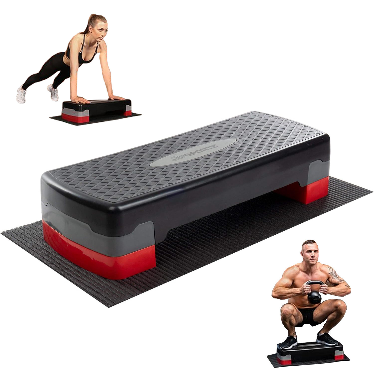 STEP STEPPER DO AEROBIKU ĆWICZEŃ FITNESS + MATA ANTYPOŚLIZGOWA ...